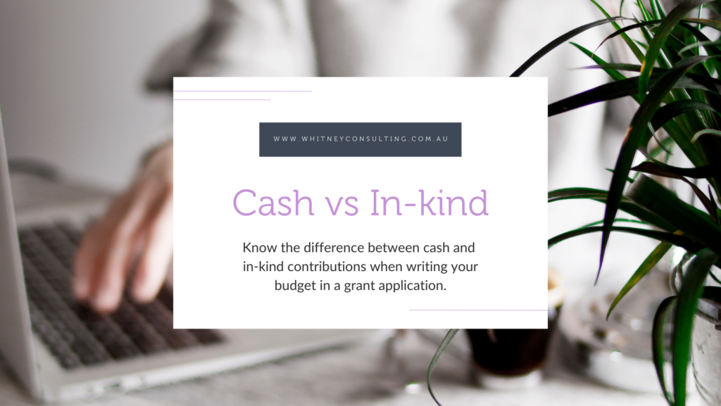 Cash vs In-kind | Whitney Consulting